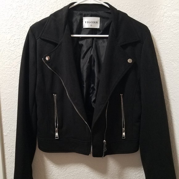 Vigoss | Jackets & Coats | Vigoss Black Faux Suede Jacket | Poshmark